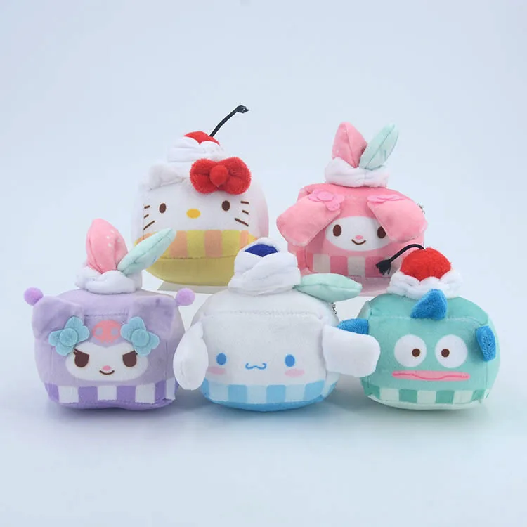 10pcs-lot-Sanrio-Square-Birthday-Cake-Cat-Dog-10CM-Pendant-Keychain ...