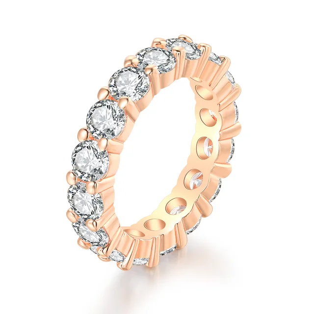Chic Dazzling Cuban Link Chain Rings for Women Ice Out Micro Pave ...