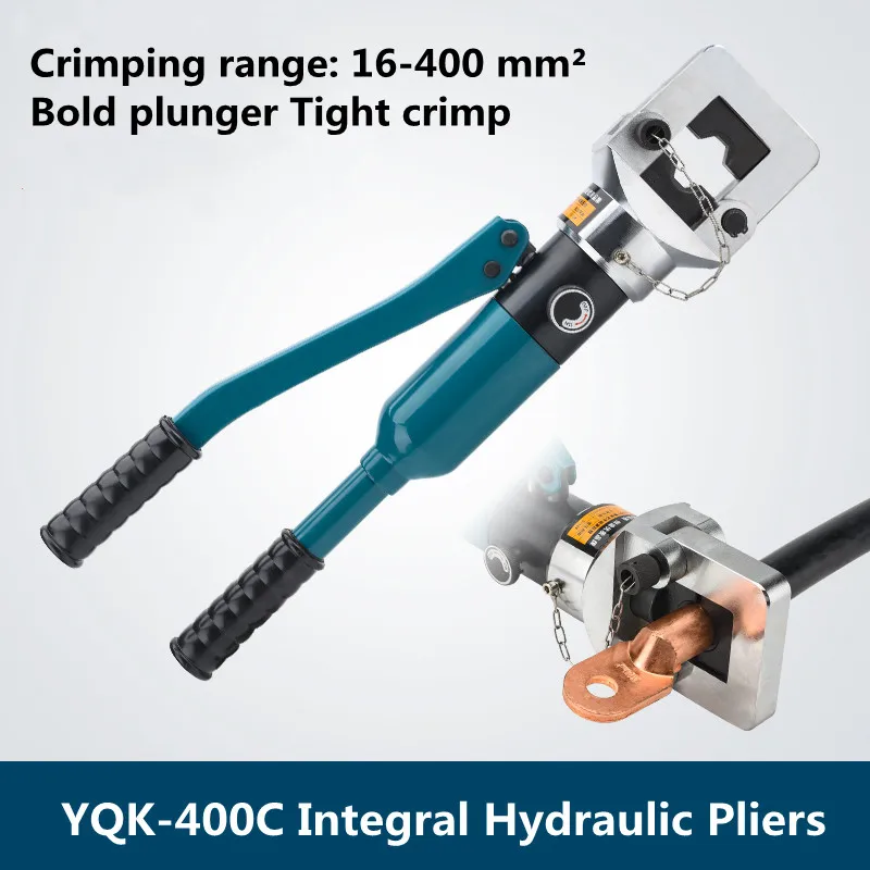 Tool integral hydraulic pliers crimping pliers 16 400mm2 manual YQK 400 ...