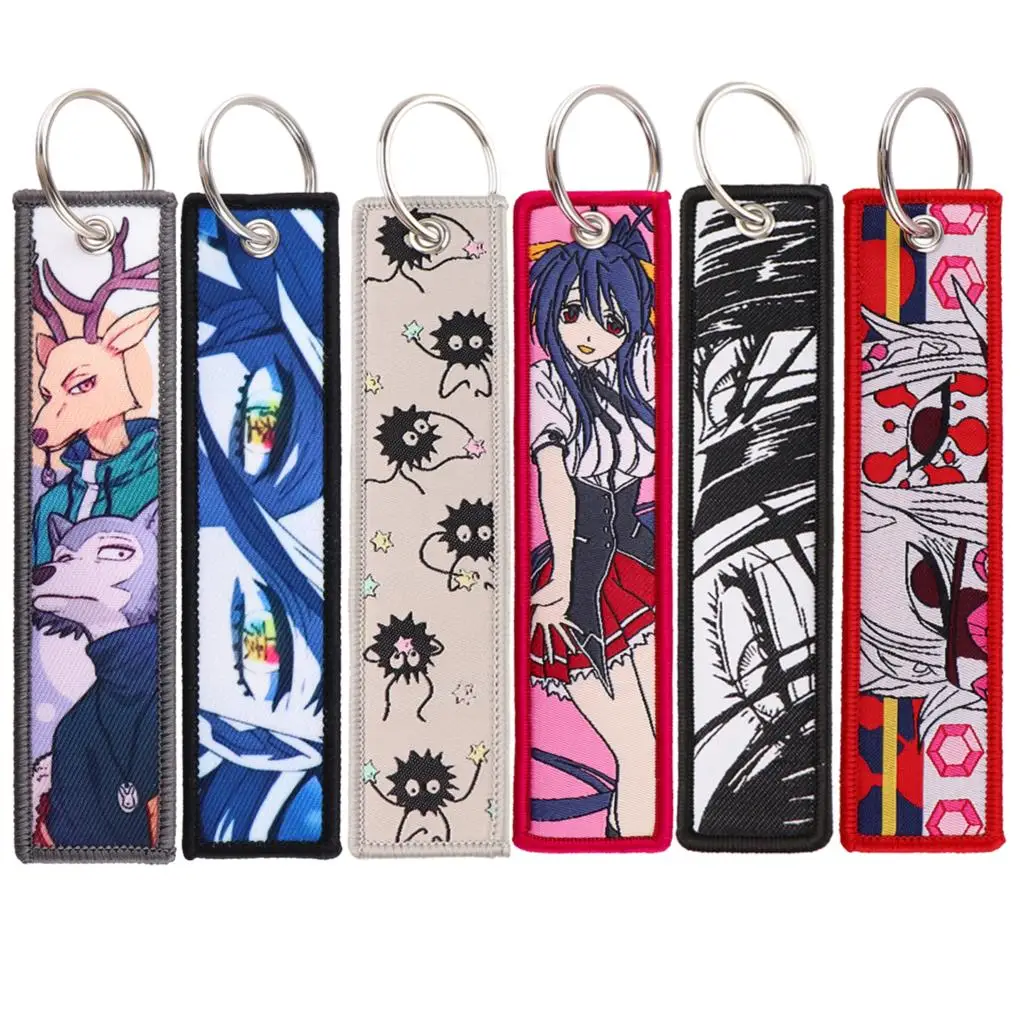 Anime-Character-Key-Tag-Cool-Cartoon-Embroidery-Key-Chain-Key-Ring ...