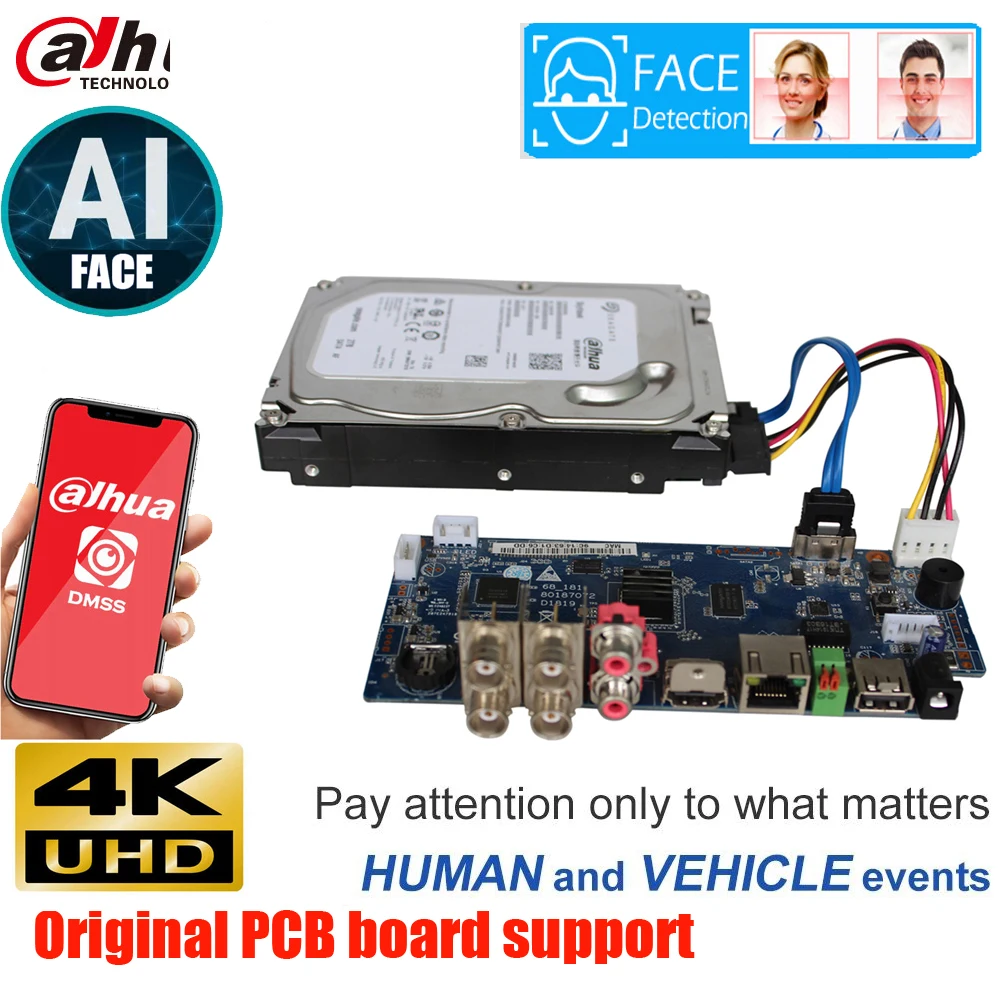 Dahua-AI-Face-DVR-Video-Recorder-PCB-Board-Support-5MP-HDCVI-AHD-TVI ...