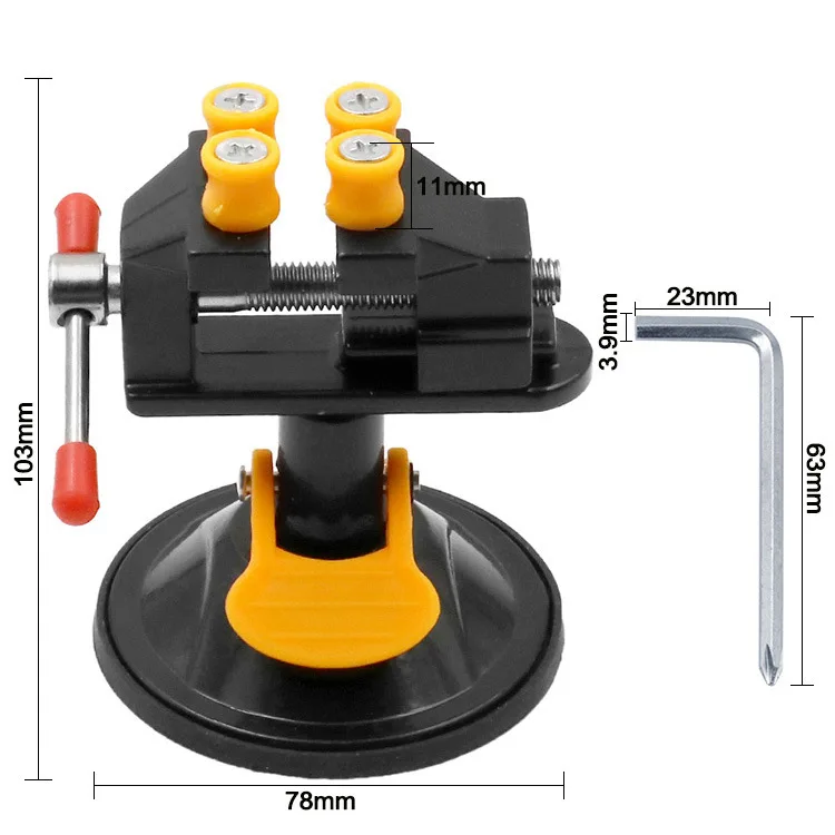 Mini étau de banc de table rotatif à 360 °, partenaires à mâchoire ...
