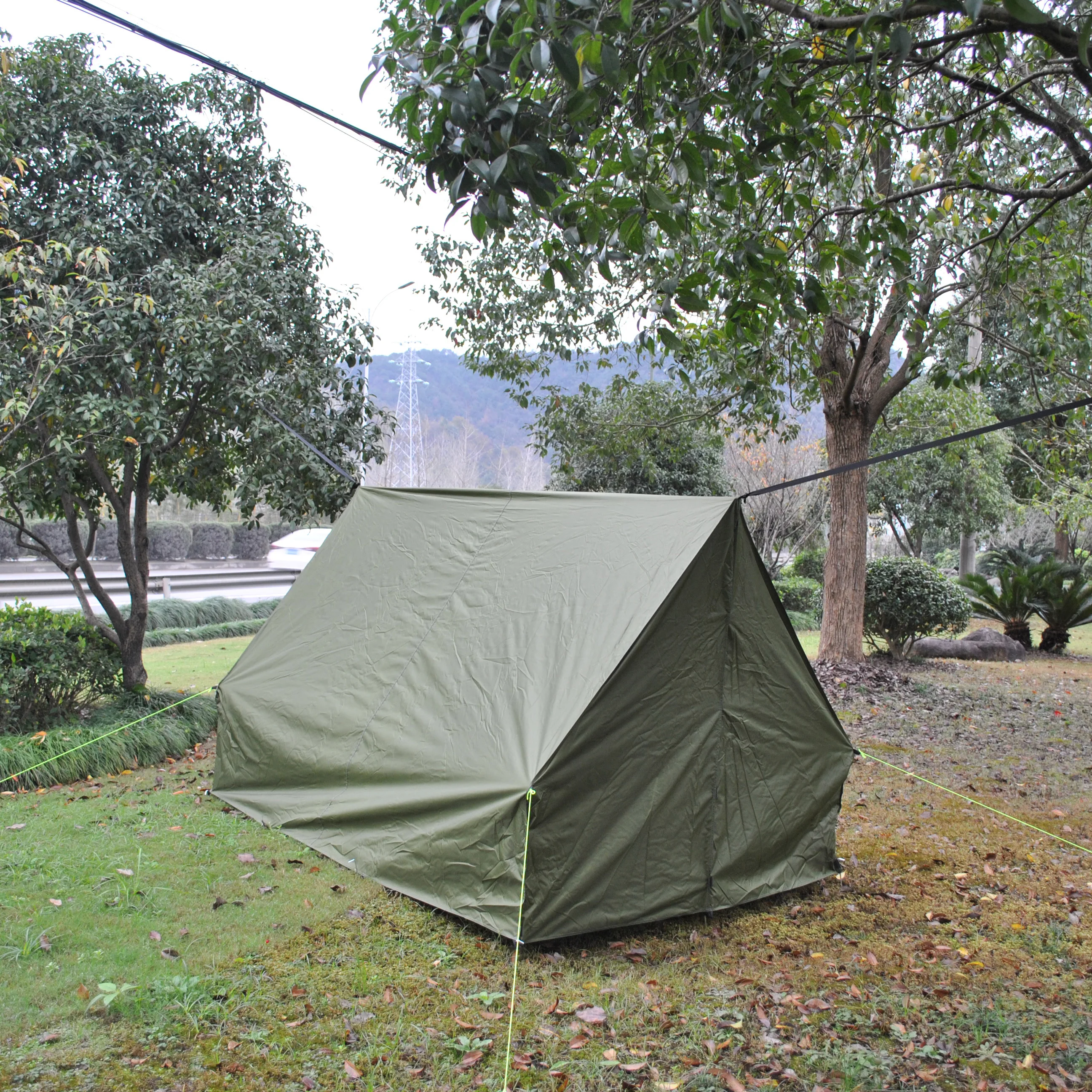 Waterproof-Camping-Tarp-Tent-Multi-Use-A-Character-Type-Rainfly-Tent ...