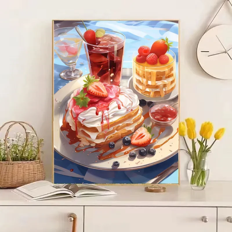 DIY-Paint-By-Numbers-Party-Day-Cure-Delicious-Food-Digital-Oil-Painting ...