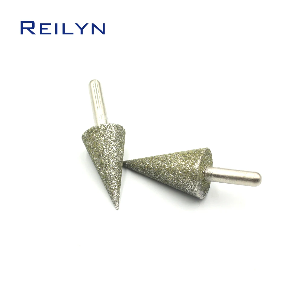 Cone-30-Degree-80-12mm-30mm-Grinding-Head-Diamond-Grinding-Burr-Emery ...