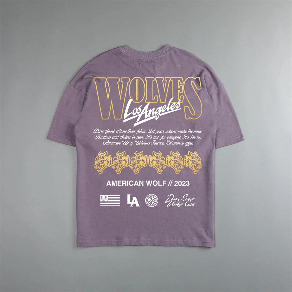 WOLVES-Letter-Print-Cotton-T-Shirts-Men-Streetwear-Casual-Tops-Oversize ...
