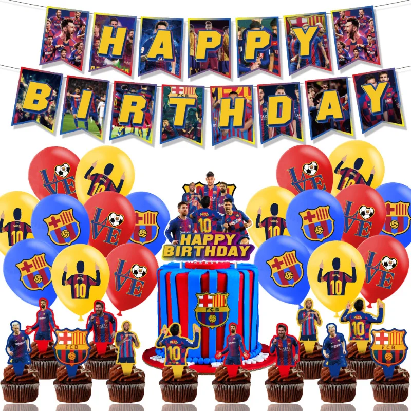 Miami-Birthday-Party-Supplies-Messi-Soccer-Football-Party-Theme-Cake ...