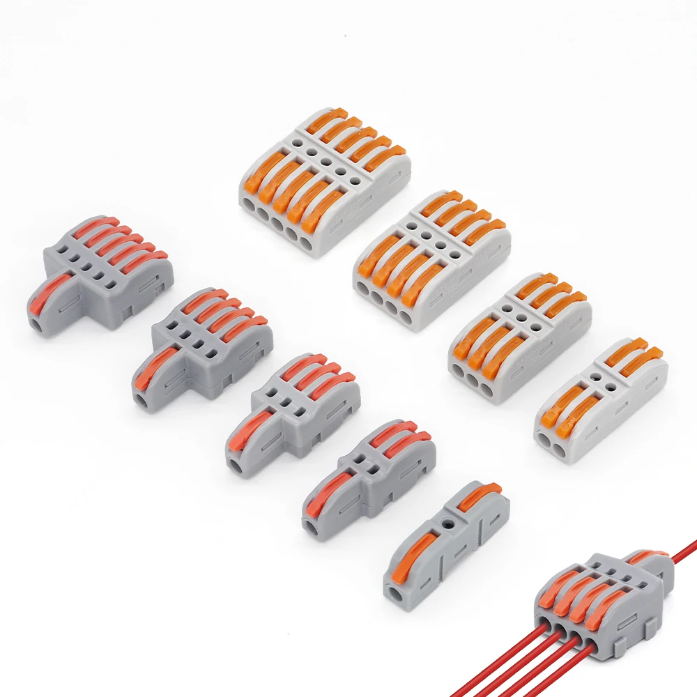 Electrical Cable Connector Wire Splitter Easy Connection Push in Crimp ...