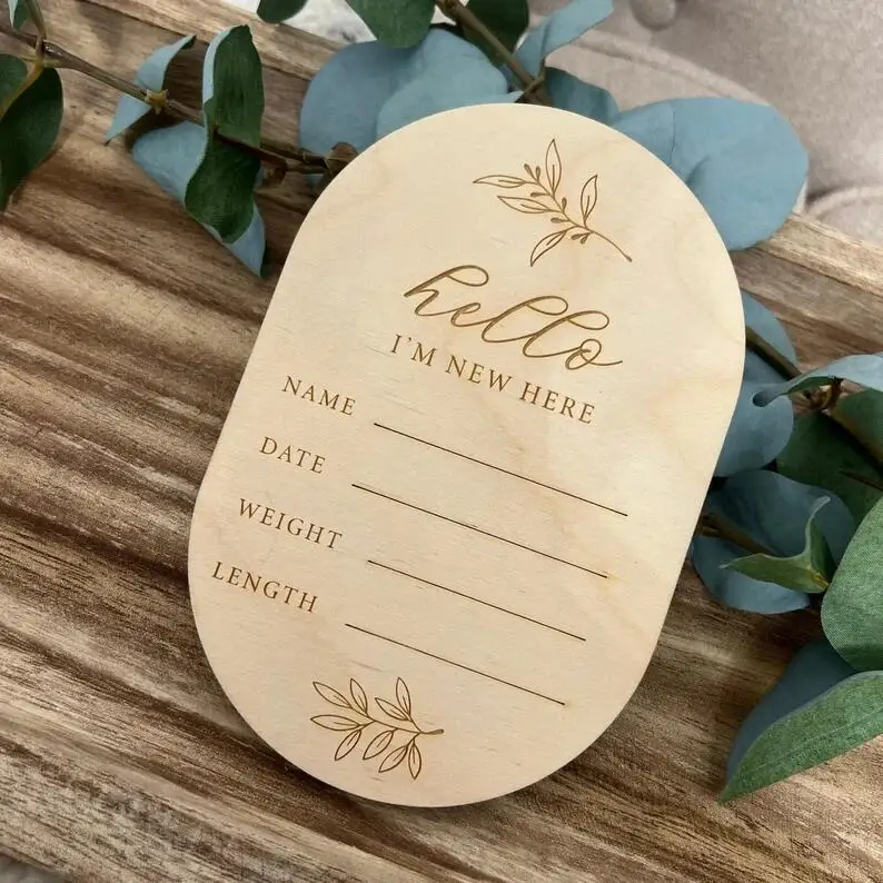 10pcs-Hello-World-Baby-Birth-Announcement-Sign-Wooden-Hello-World-Baby ...