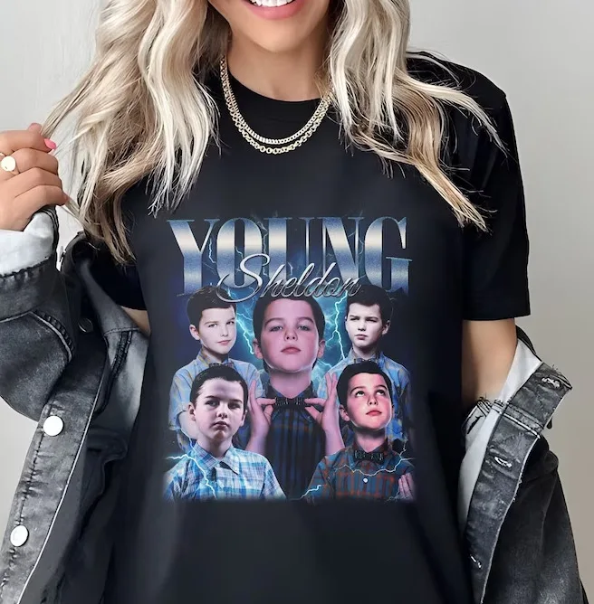 Young Sheldon T-Shirt, Character Movie Series Tshirt, 90S Young Sheldon ...