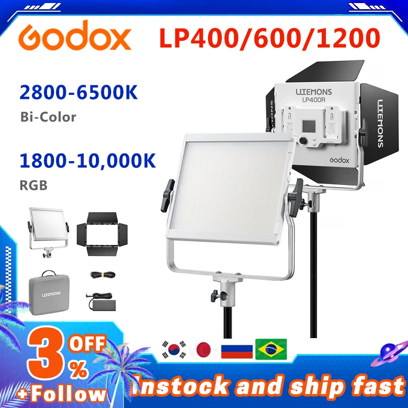 Godox-LITEMONS-LP400R-Bi-LP600R-Bi-LP1200R-Bi-LED-Light-Panel-2-Version ...