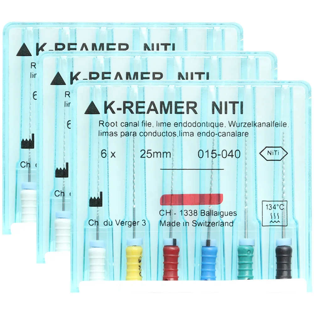 3-Packs-Dental-K-REAMER-NiTi-Flexible-21-25mm-015-040-Endo-Root-Canal ...