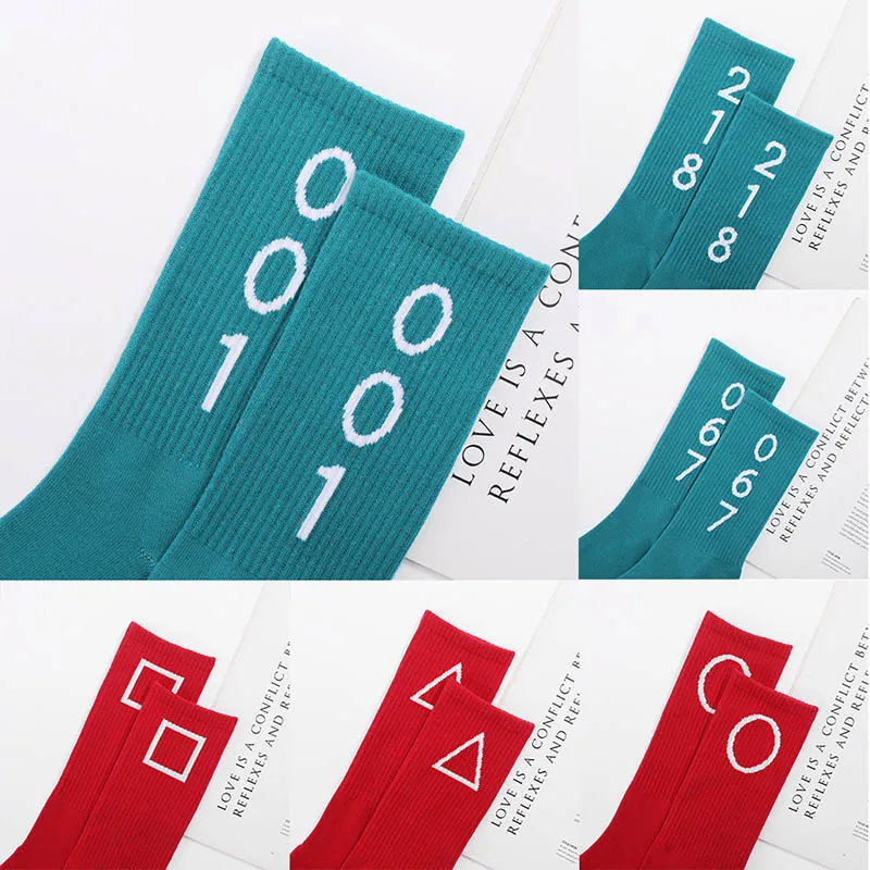 1Pair Street Style Squid Game Socks Unisex for Autumn Winter Cotton ...