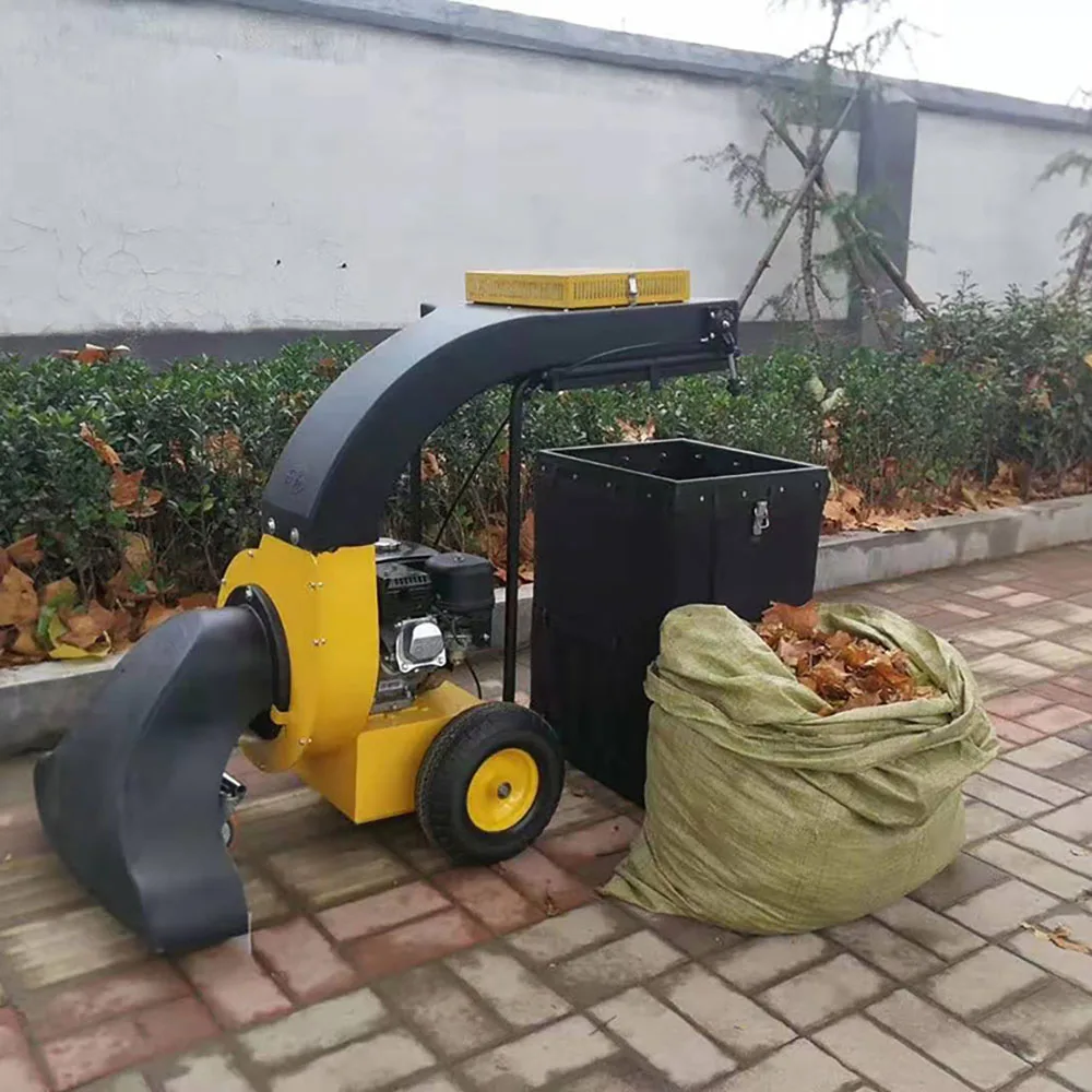 Hand-push-leaf-collector-Sanitation-worker-cleaning-leaf-collector ...