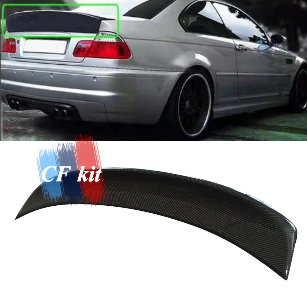 Real Carbon Fiber Rear Trunk Spoiler Wings For BMW 3 Series E46 2 Door ...