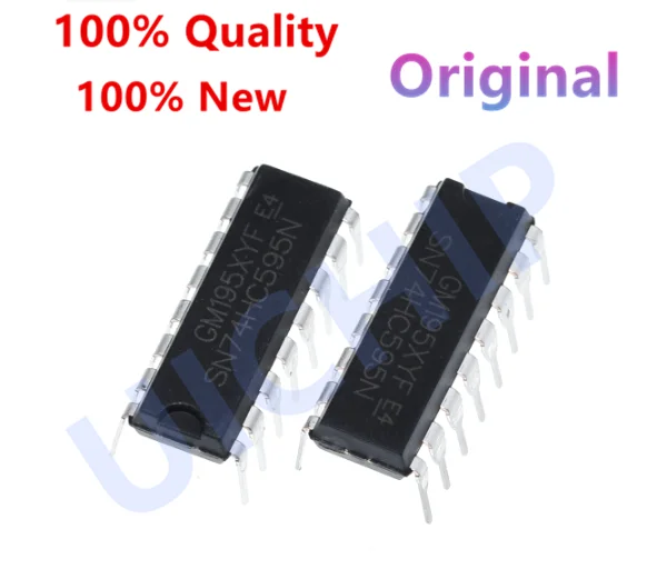 10PCS SN74HC595N DIP16 SN74HC595 DIP 74HC595N 74HC595 new and original IC 8BIT SHIFT REGISTERS ...