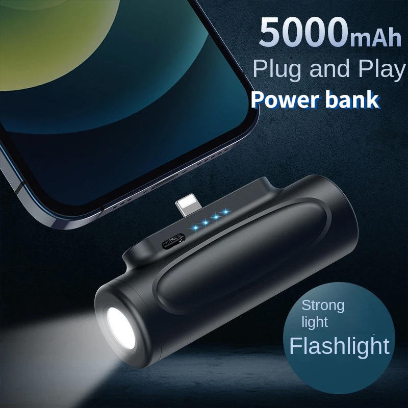 Mini-Power-Bank-5000mAh-Portable-Charger-Flashlight-Mobile-Phone-Backup ...