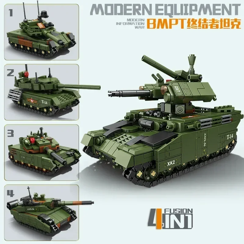 Military-4-in-1-modern-equipment-tank-assembly-model-boy-assembling ...