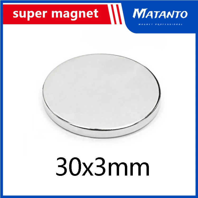 10/20/30pcs 30x3 mm Strong Cylinder Rare Earth Magnet 30mmX3mm Round ...