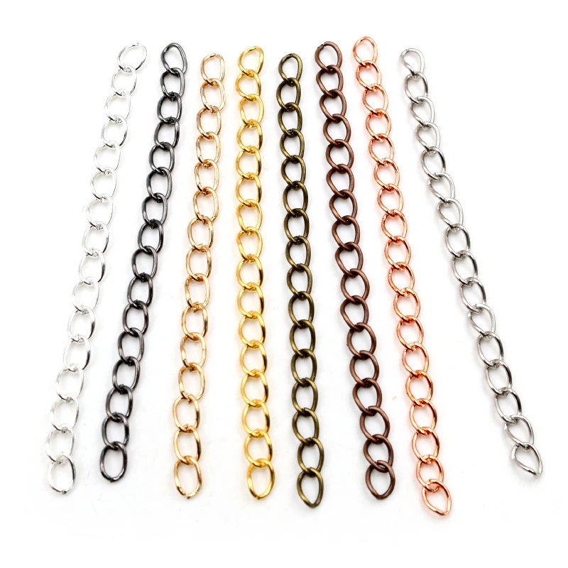 50pcs-lot-50mm-70mm-5x4mm-Necklace-Extension-Chain-Bulk-Bracelet ...