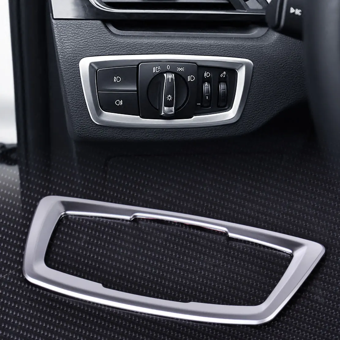 CITALL 1pc ABS plastic with matte chrome Interior Decoration Head light ...