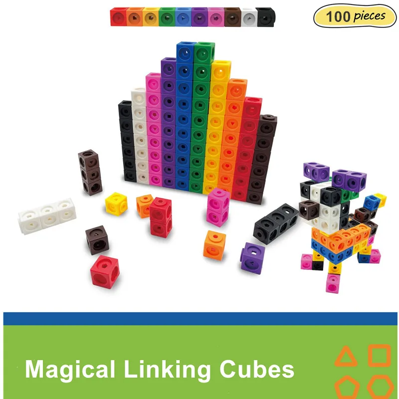 Moulty Linking Math Cubes with Activity Cards Set Number Blocks ...