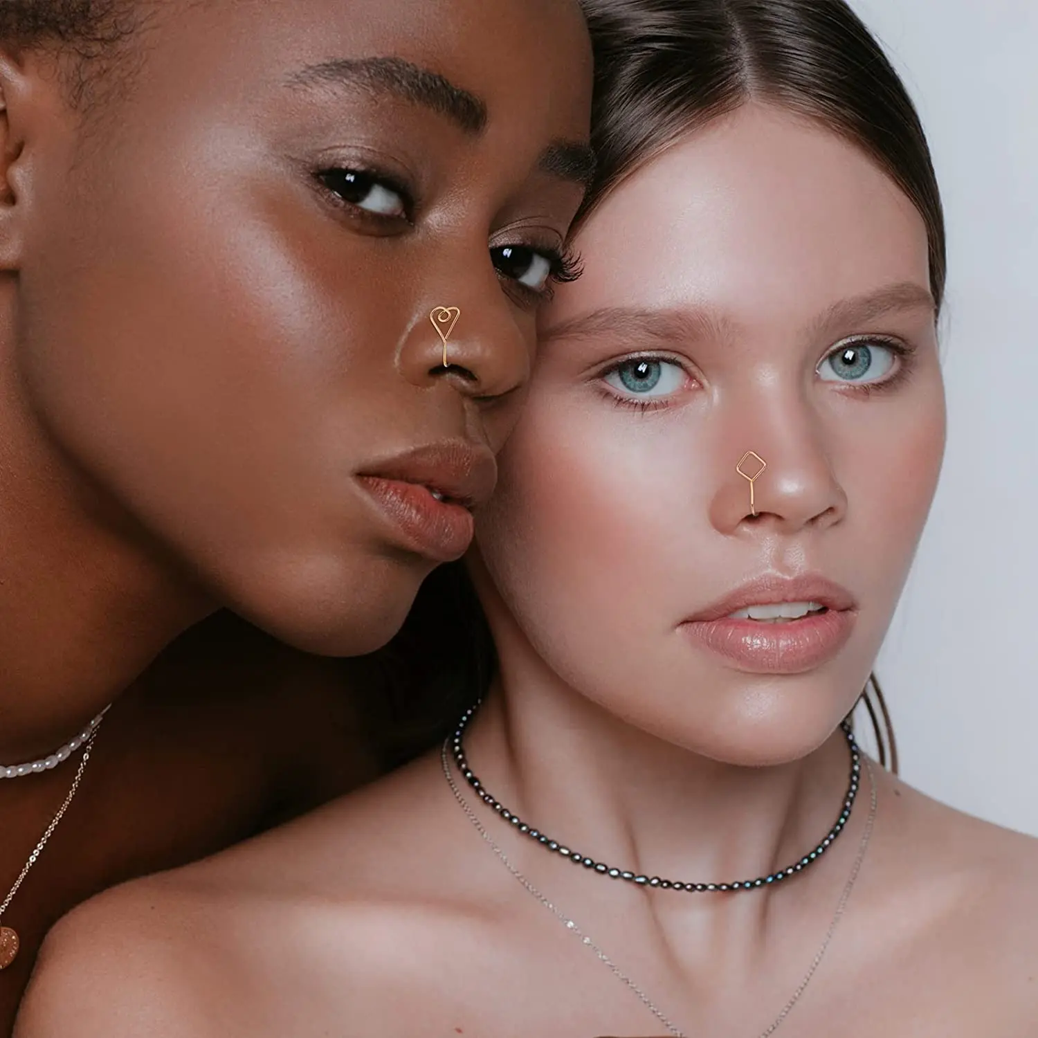 12 Pcs African Nose Cuffs for Non Pierced Nose Cuff Rings Hoop Fake Nose Ring Cuff Clip on Nose Rings Jewelry for Women Girls United Republic of Tanzania Shop