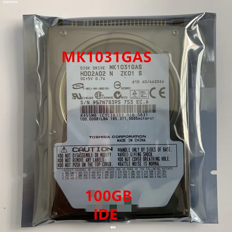 New-Original-HDD-For-Toshiba-100GB-2-5-IDE-2MB-4200RPM-9-5MM-For ...