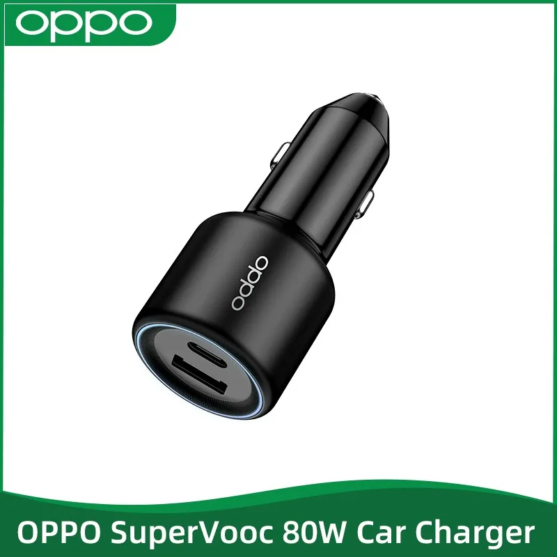 Original OPPO 80W SUPERVOOC Car Charger USB-A 80W Max USB-C 30W Max For ...