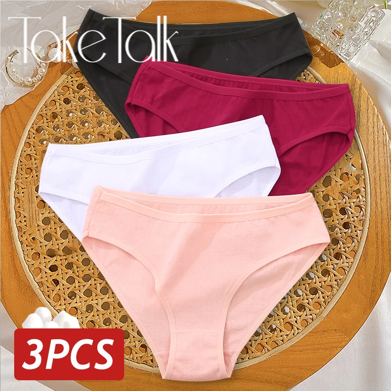 Frauen-Baumwolle-H-schen-Frauen-sexy-niedrige-Slips-weibliche-einfarbige-atmungsaktive-Unterw ...