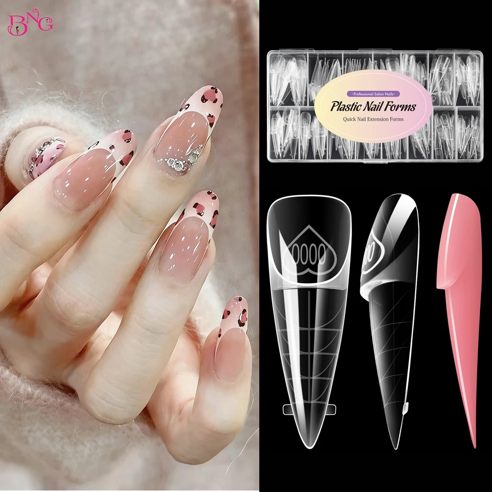 BNG Dual Forms for Builder Gel Stiletto Square Space French Dual Nail ...