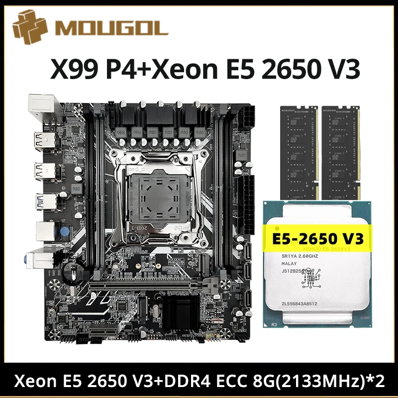 MOUGOL-New-X99-P4-Motherboard-Set-with-Intel-Xeon-E5-2650-V3-CPU-Dual ...