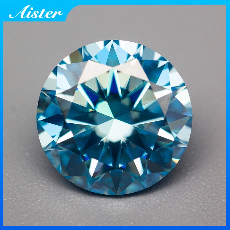 New-Aquamairne-Moissanite-Diamond-Moissanita-Loose-Gemstone-Passed ...