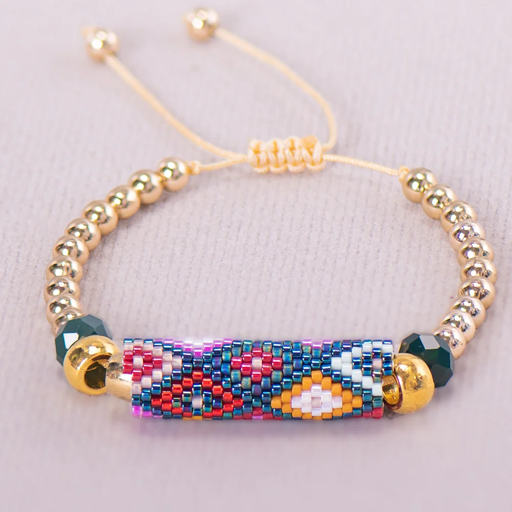 Miyuki Handmade Woven Jewelry Hard Bracelets Summer Adjustable Copper ...