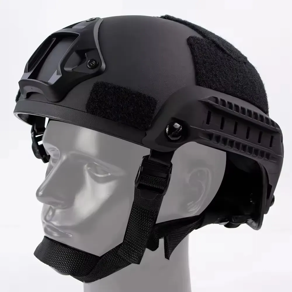 MICH-2001-Tactical-Helmet-with-Adjustable-Chin-Strap-Night-Vision-Mount ...