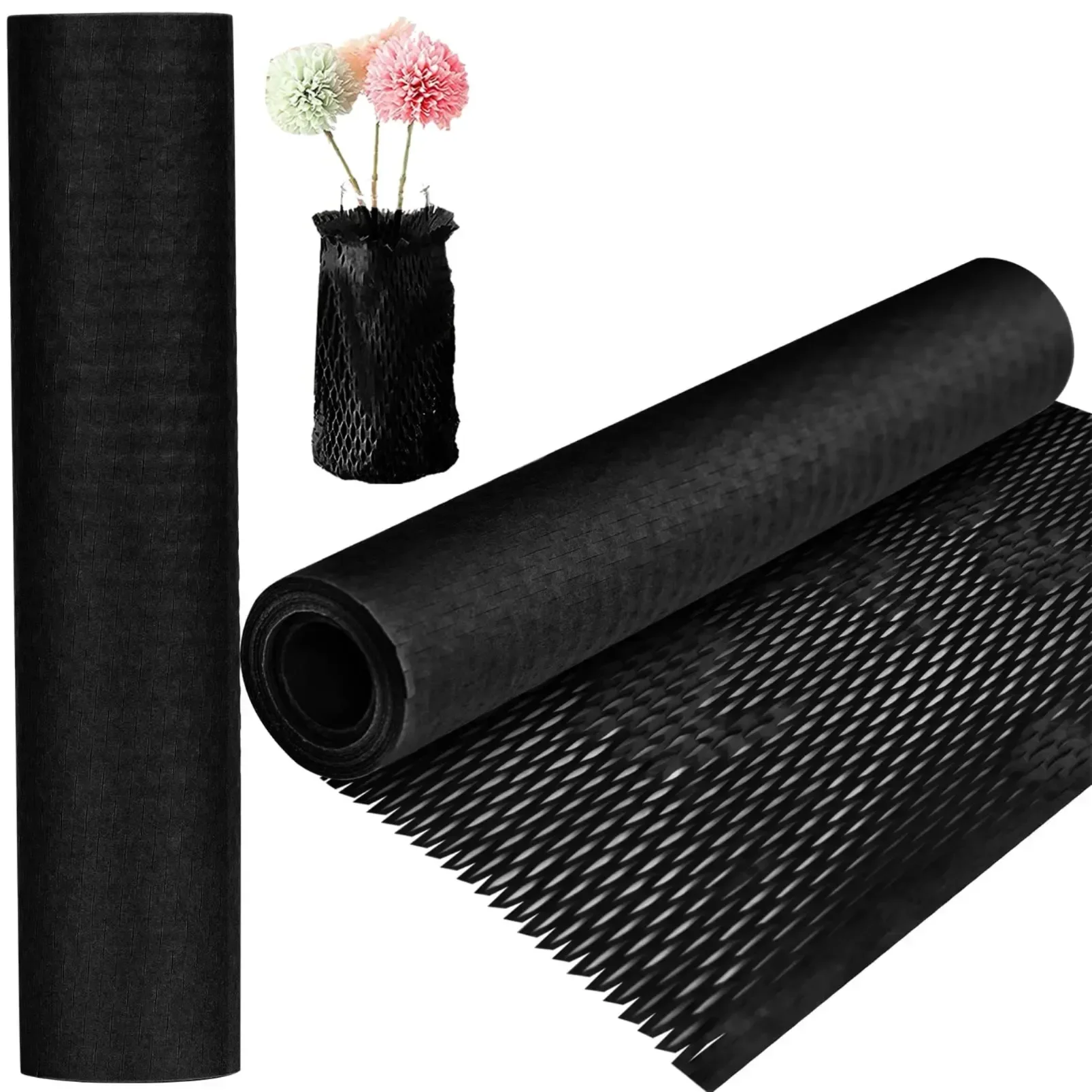 Black-Honeycomb-Paper-Recyclable-Buffer-Kraft-Paper-Honeycomb-Buffer ...