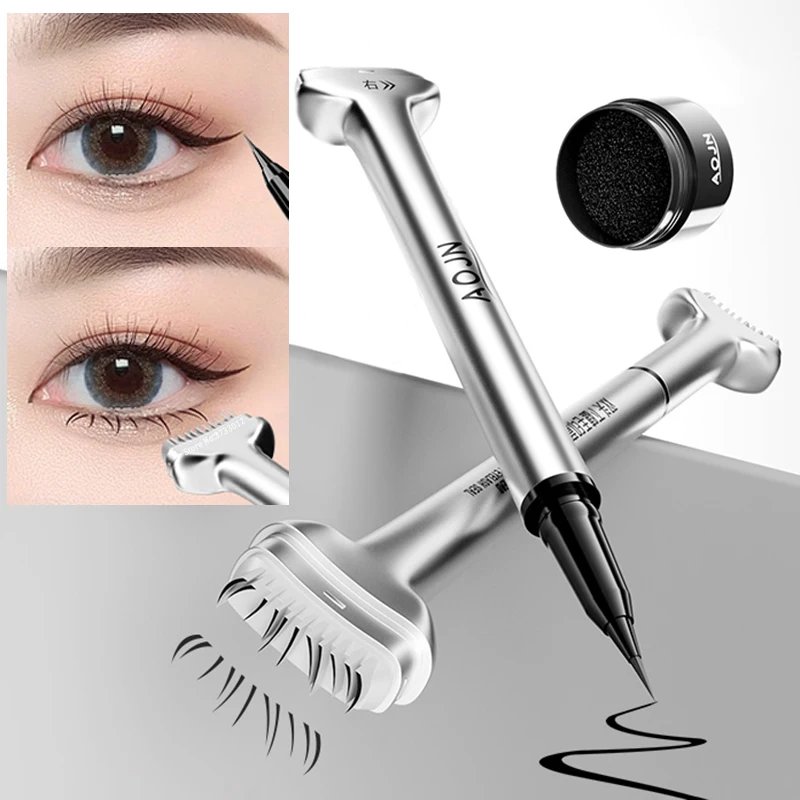 Double-head-Lower-Eyelash-Stamp-Pen-With-Ink-Waterproof-DIY-Silicone ...