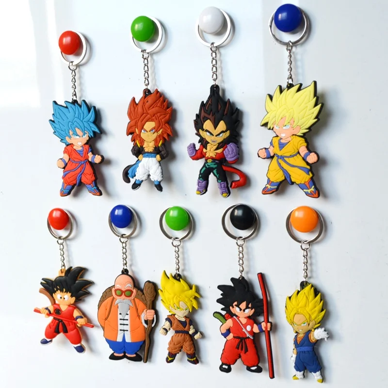 Anime-Dragon-Ball-Z-Monkey-Keychain-Son-Goku-Super-Saiyan-Silicone-PVC ...