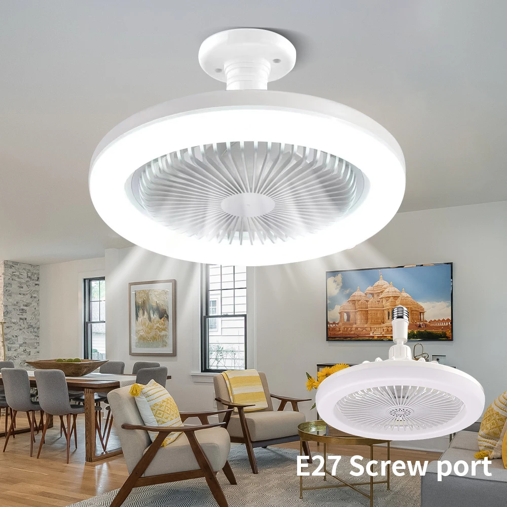 Ceiling-Fan-E27-with-Led-Light-Cooling-Electric-Fan-Lamp-Chandelier-for ...