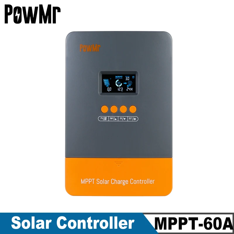 Powmr Mppt 60a Solar Charger Controller 12v 24v 36v 48v Blacklight ...