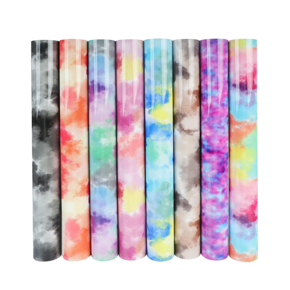 8pcs-tie-dye-HTV-Vinyl-Heat-Transfer-Vinyl-for-T-Shirt-Iron-On-Vinyl ...