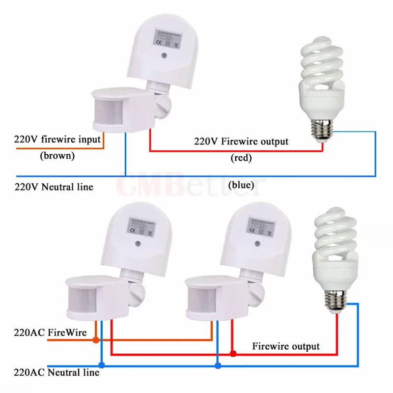 Outdoor Timers For Lights 12V PIR Motion Sensor Switch - Automatic ...