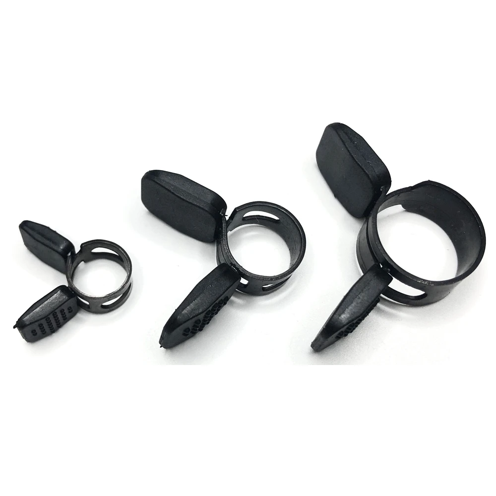 10pcs/lot Black 65mn Manganese Steel Plastic Sleeve Pinch Spring Hose ...