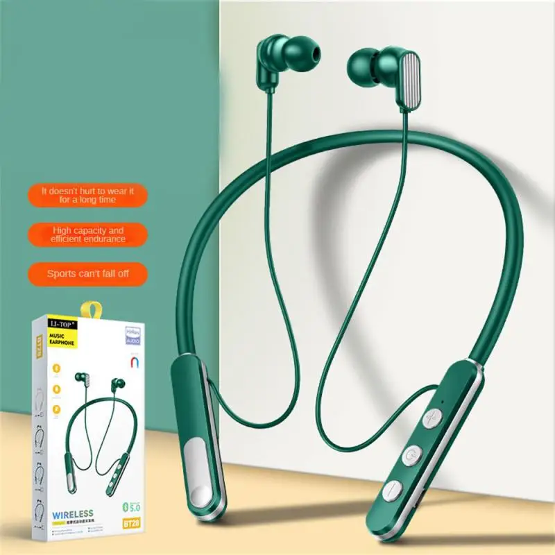 Wireless-Headphones-Neckband-Earphones-Magnetic-Sports-Stereo-TWS ...
