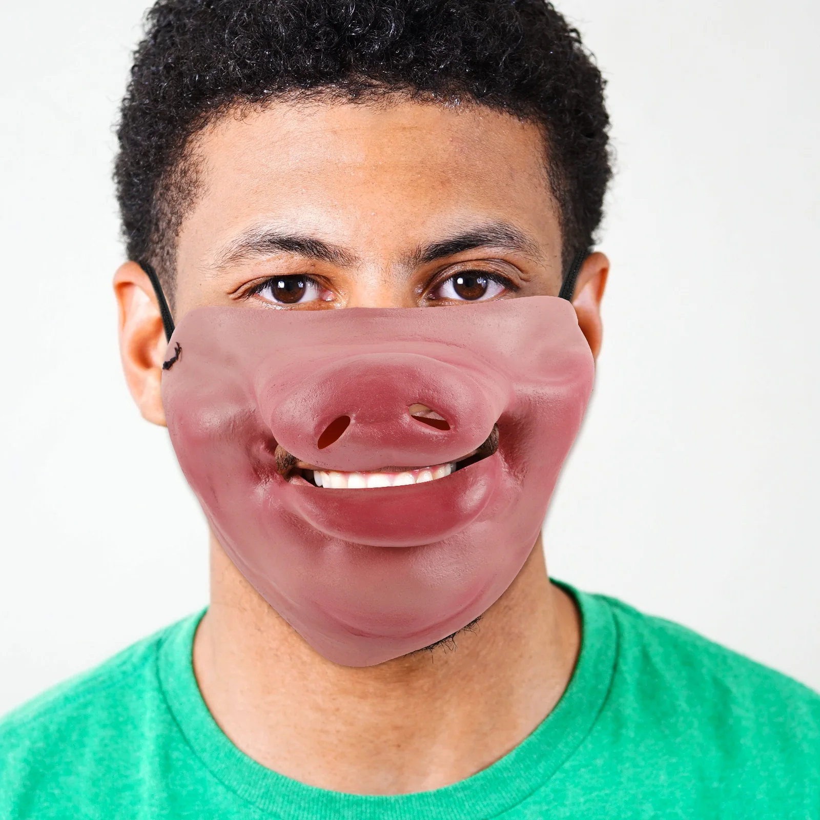 Half Face Pig Nose Mask Latex Costume Fake Nose Prop For Masquerade ...