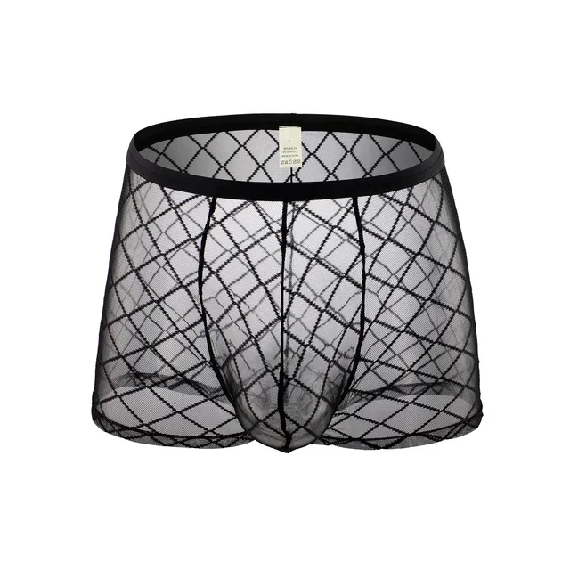 CLEVER-MENMODE Sexy Men Fishnet Underwear Boxer Shorts Mesh Transparent ...