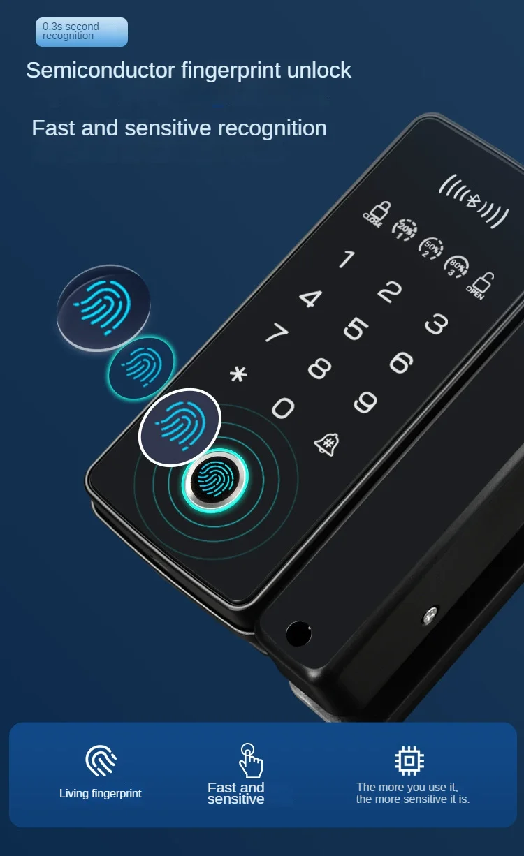 Smart Door Lock WIFI Remote Unlock Temporary Password Fingerprint ...