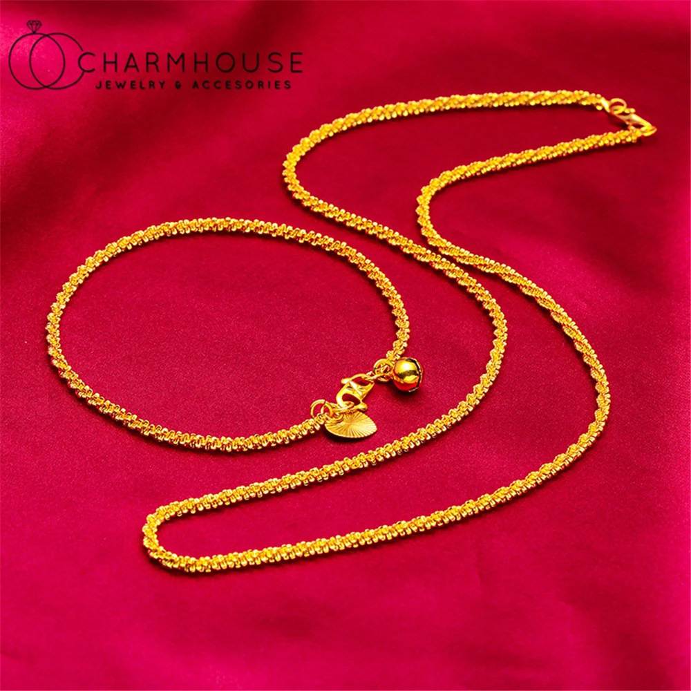 24K-Gold-Color-Jewelry-Sets-For-Women-Link-Chain-Necklace-Bracelet-2 ...