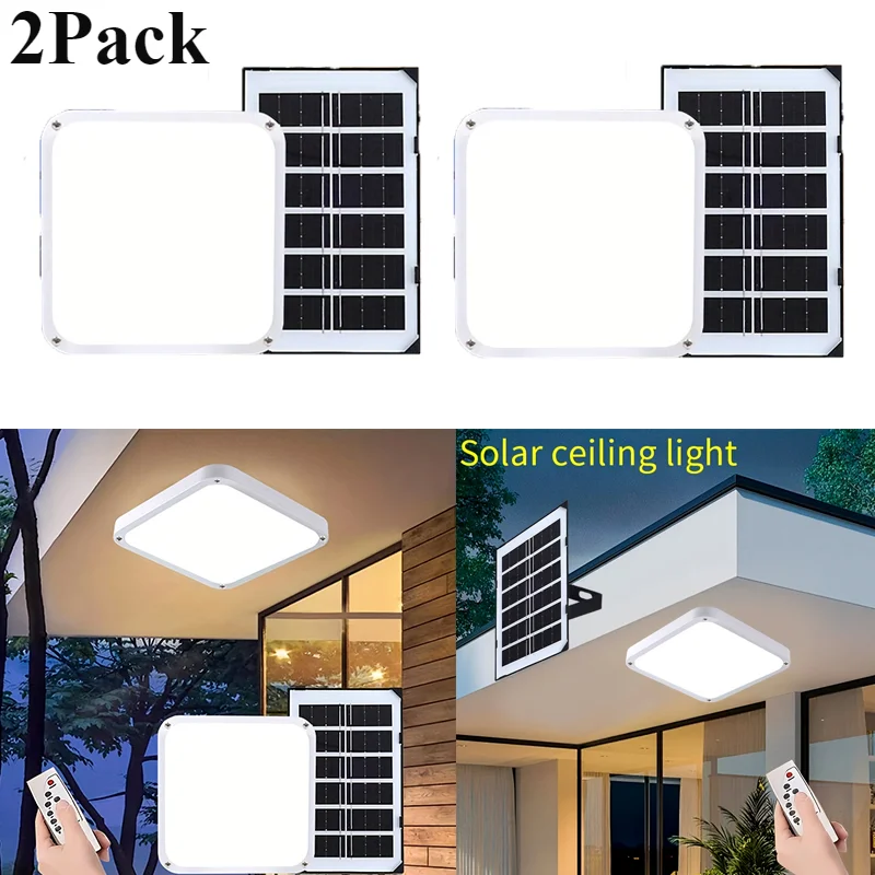 2PACK-Powerful-Solar-ceiling-lights-home-solar-light-with-Remote-solar ...