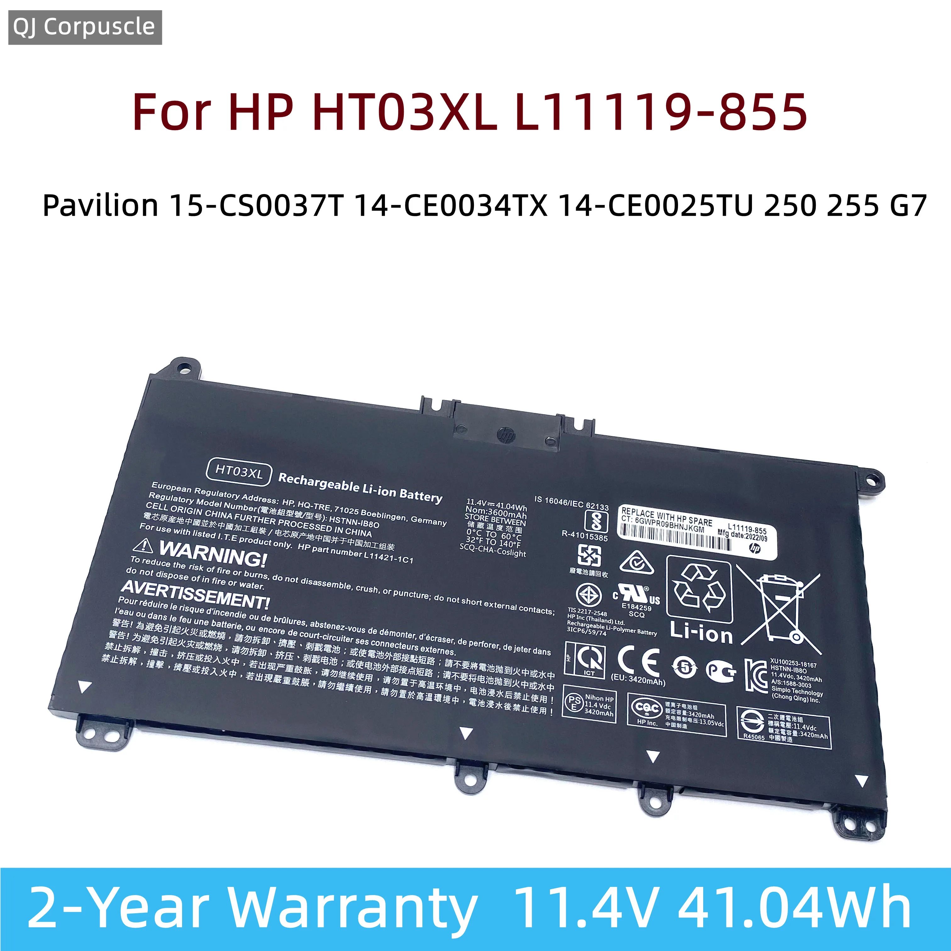 New-Original-Battery-HT03XL-For-HP-Pavilion-15-CS0037T-14-CE0034TX-14 ...
